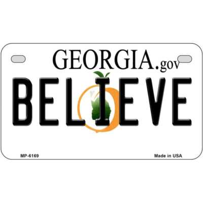 Believe Georgia Novelty Metal Motorcycle Plate MP-6169 | eBay