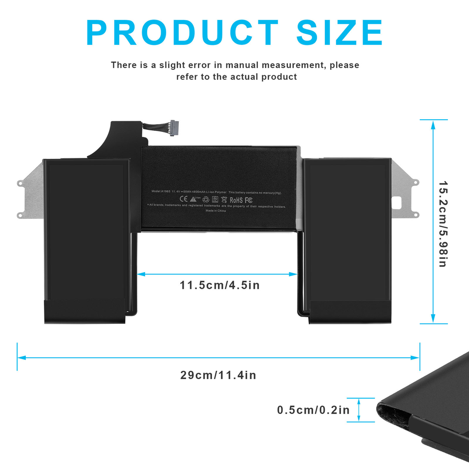 A1965 Laptop Battery For A1932 A2179 MacBook Air 13 inch 2018 2019 2020 ...