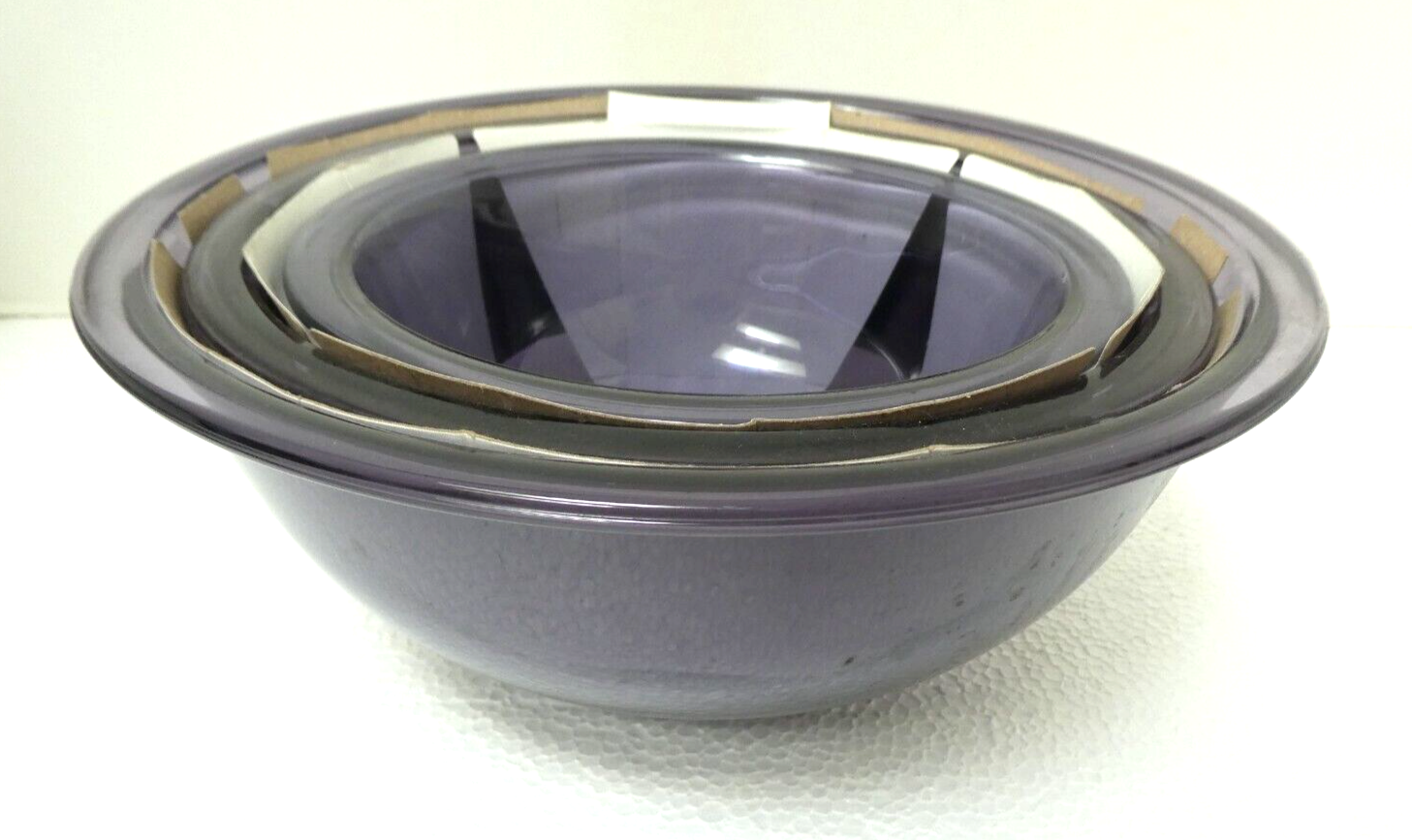 Vintage Set of 3 PYREX Amethyst Purple Mixing Bowls 1 Qt. 1 1/2 Qt. 2 1 ...