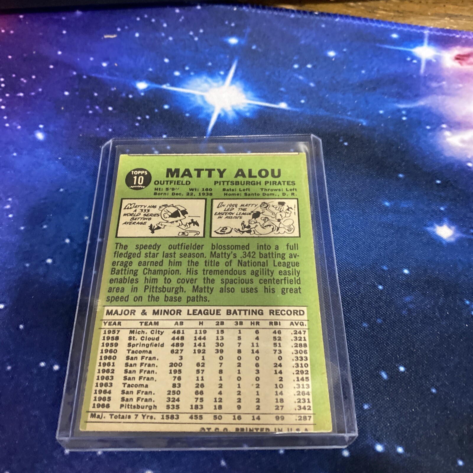 1967 Topps Baseball # 10 Matty Alou Pittsburgh Pirates | eBay