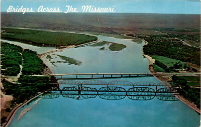 Vintage Postcard: Bridges over Missouri River, Pierre, SD | eBay