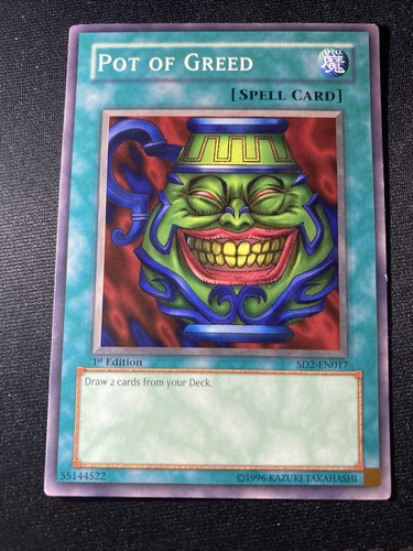 Yugioh! Pot of Greed - SD2-EN017 - Common - 1st Edition LP | eBay