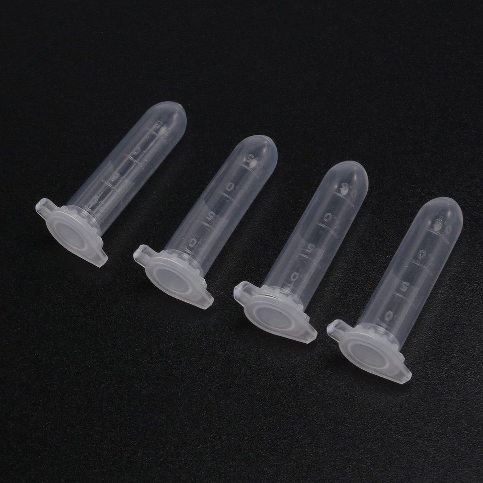 2X(500Pcs 2Ml Micro-Centrifuge Tube Test Tube Vial Clear Plastic ...