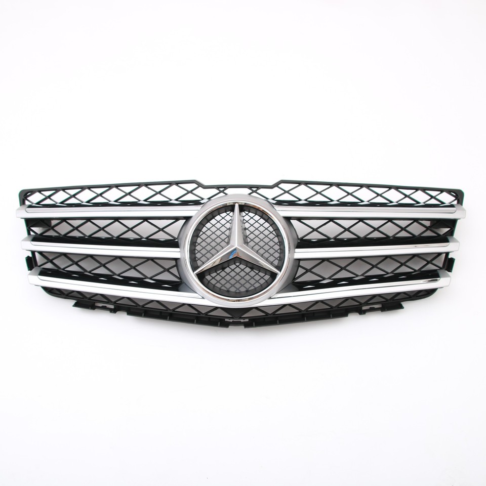 Silver For Mercedes Benz GLK X204 GLK350 Front Bumper Grille W/ Emblem ...
