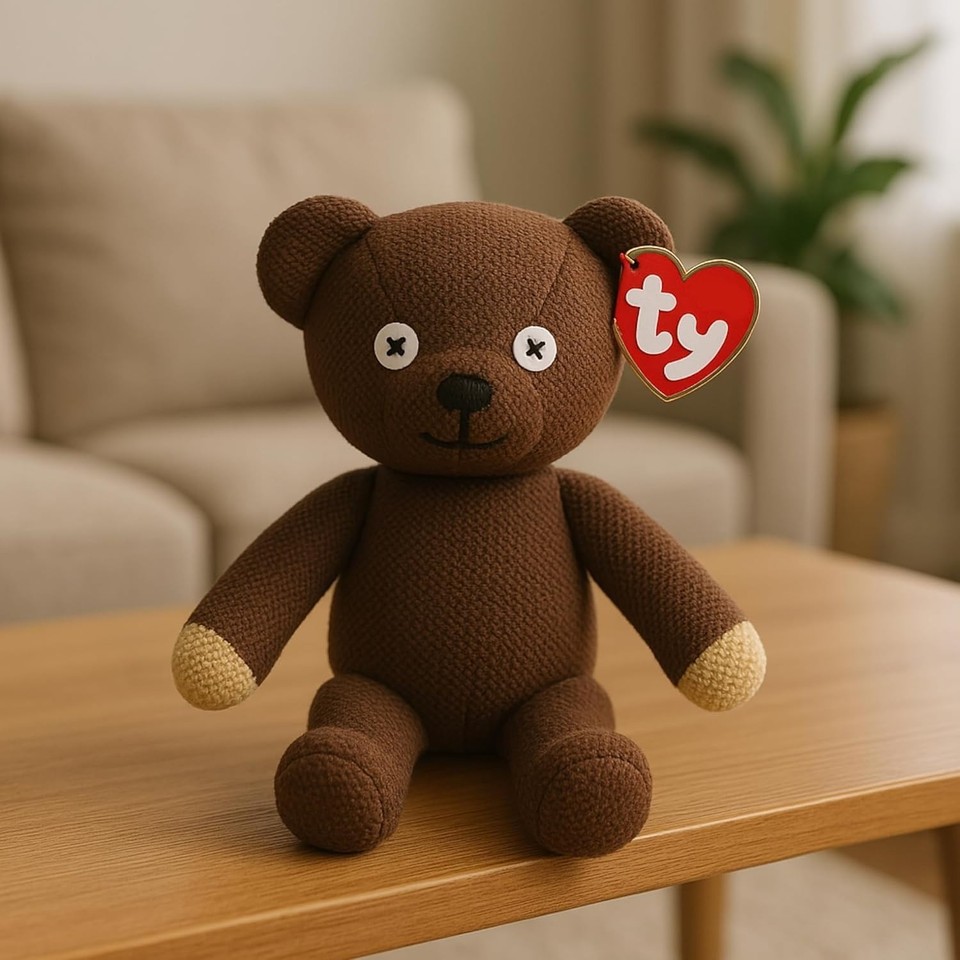 TY Mr. Bean Teddy Bear Regular – Iconic Soft Plush Toy Stuffed Plushie ...