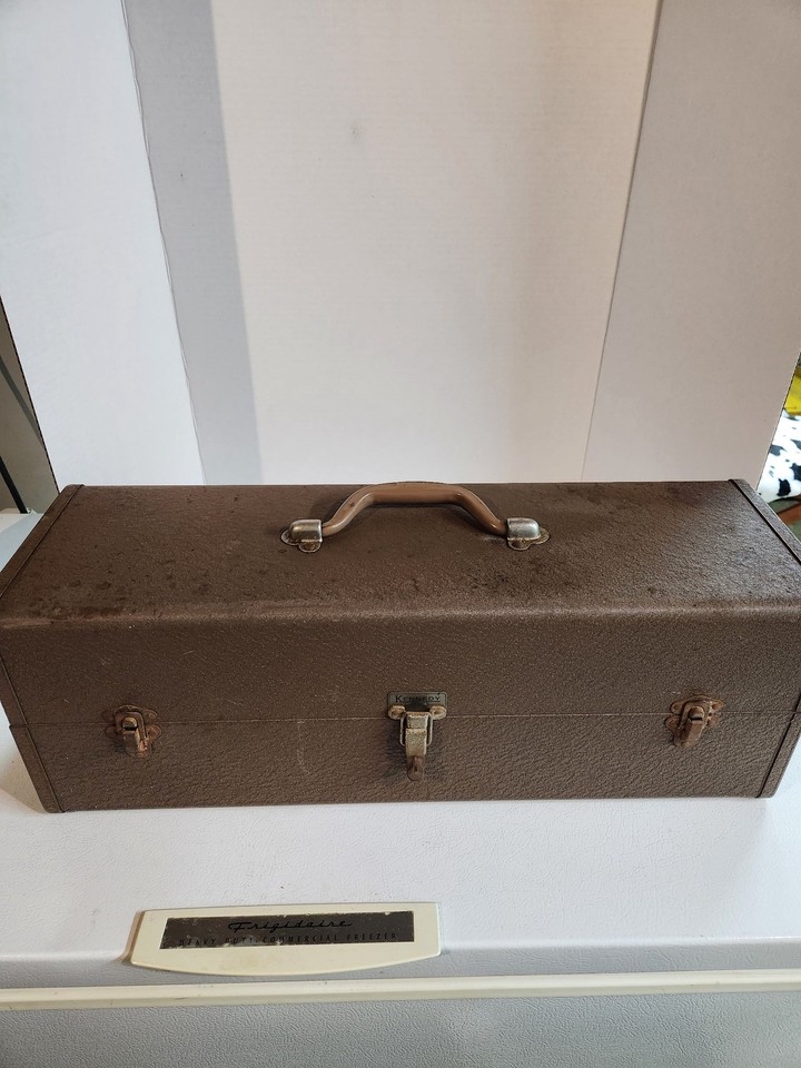 Vintage Kennedy Steel Fishing Tackle Box With Vintage Fishing Lures ...
