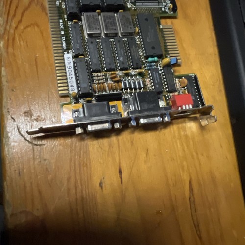 OAK TECHNOLOGY ISA VGA EGA VIDEO GRAPHICS CARD ADAPTER 500242 256KB cga ...