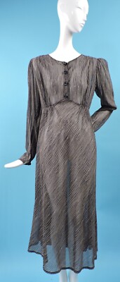 UNUSUAL VINTAGE 1930’S PINSTRIPED SHEER MUSLIN DRESS | eBay