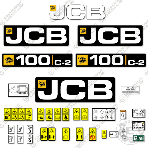 Fits JCB 100C-2 Decal Kit Equipment Decals Sticker Set - 3M Vinyl! 100C ...
