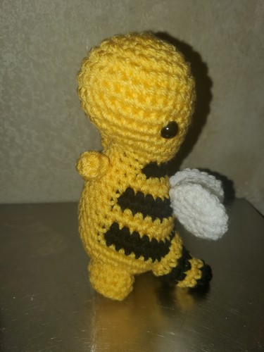 Yellow Dinosaur T Rex + Bee = BEE-REX Plush Handmade Crochet Stuffed ...