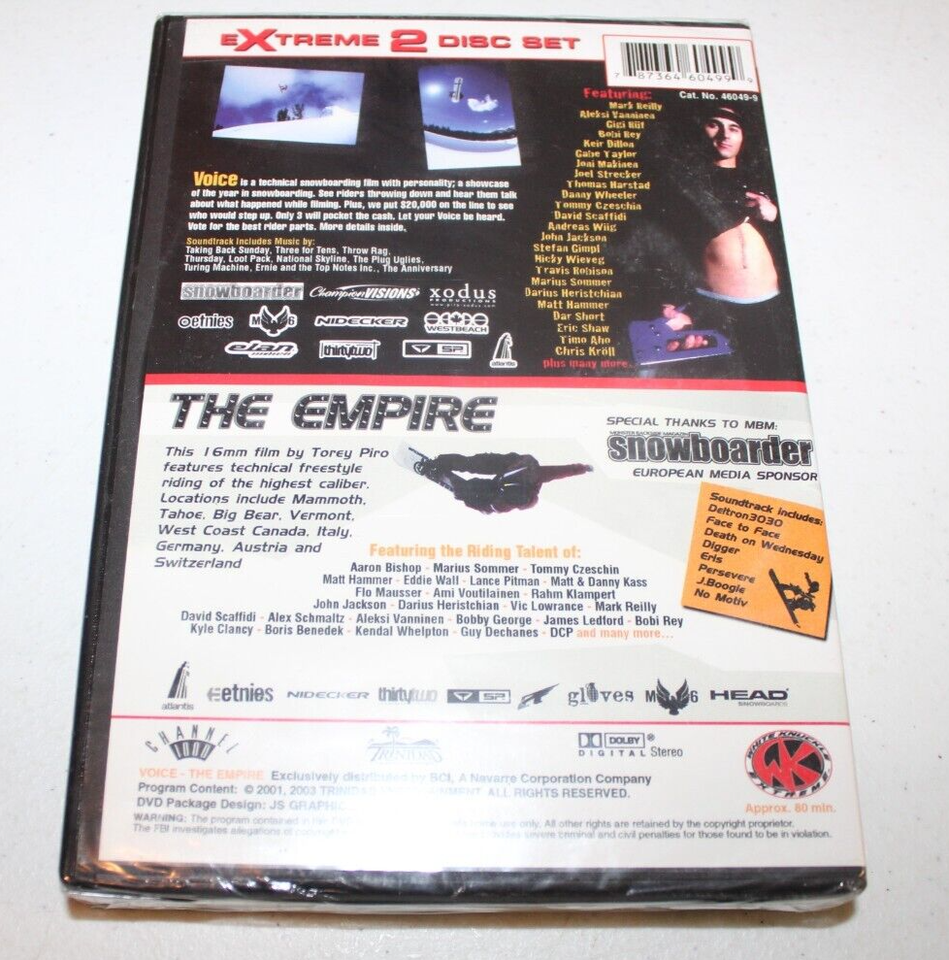 Voice/The Empire (Brand New DVD, 2005, 2-Disc Set) Technical ...