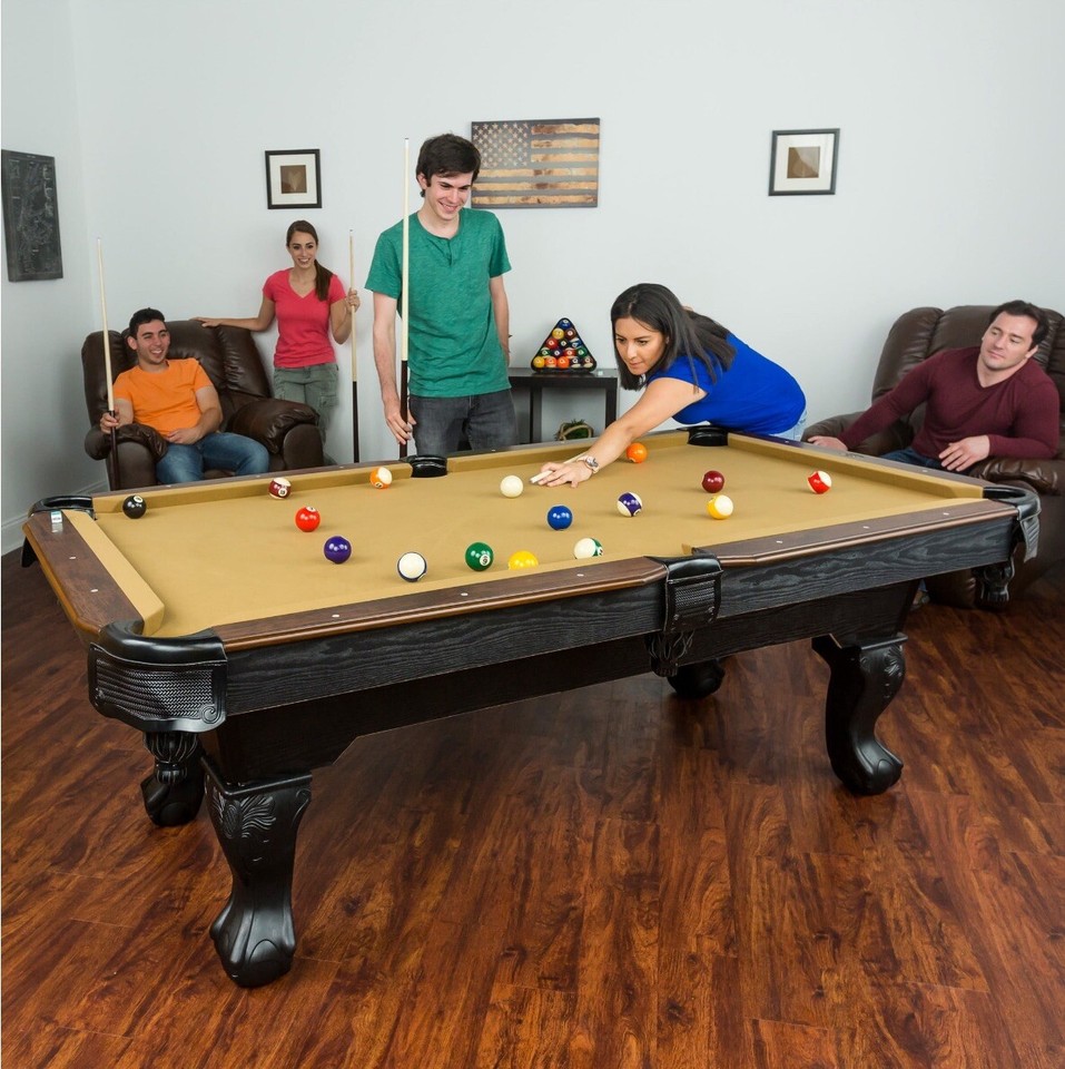 Classic Sports Brighton 87" Billiard Pool Table in Tan | eBay