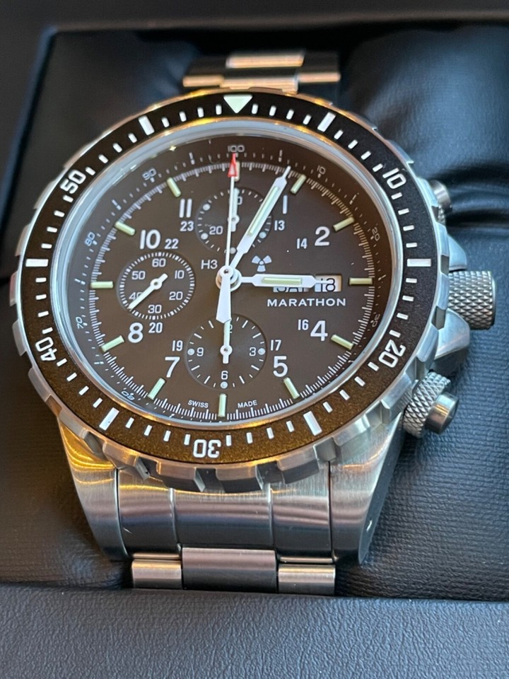 Marathon CSAR MILITARY Chronograph 46mm Dive Watch SEARCH AND RESQUE ...
