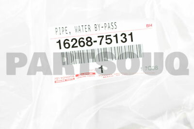 1626875131 Genuine Toyota PIPE WATER BY-PASS 16268-75131 | eBay