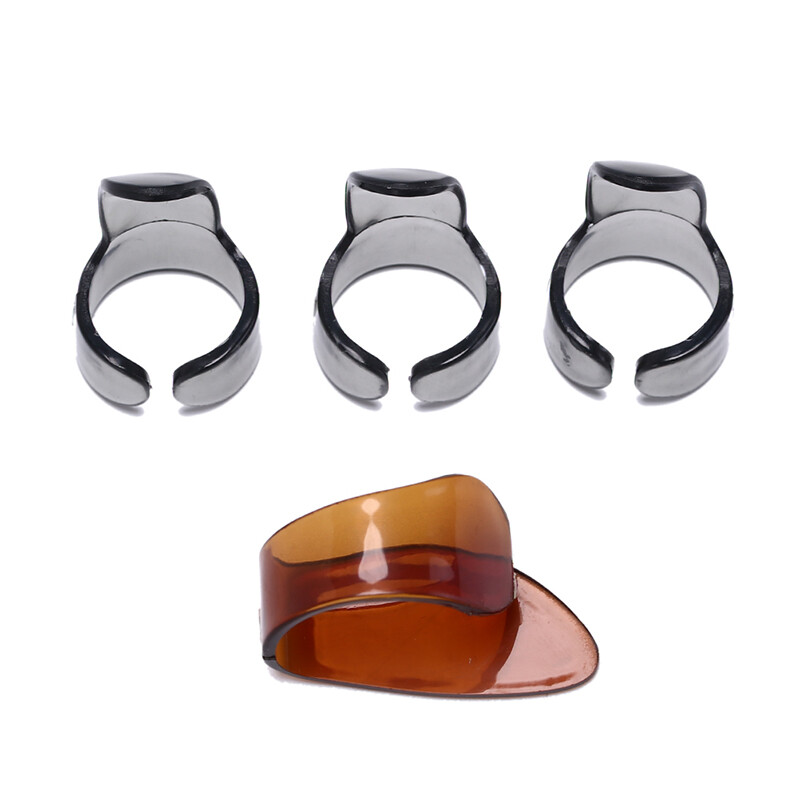 4pcs Finger Guitar Pick 1 Thumb 3 Finger picks Plectrum Guitar ...