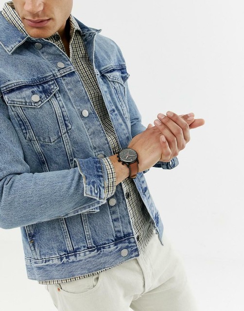 Fossil FS5501 Men's Goodwin Leather Chronograph 44mm Watch 2412 for ...