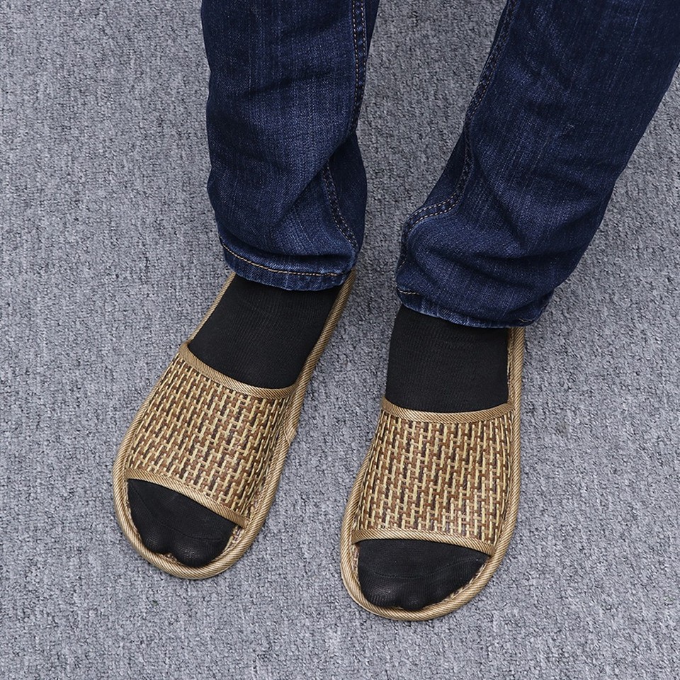 Anti Skid Summer Slippers Spa Slippers Bath Sandals Ladies Summer Straw ...