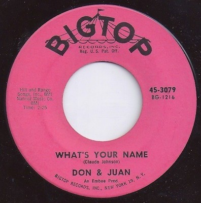 Don & Juan - What's Your Name / Collo di pollo, 7", (vinile) | eBay