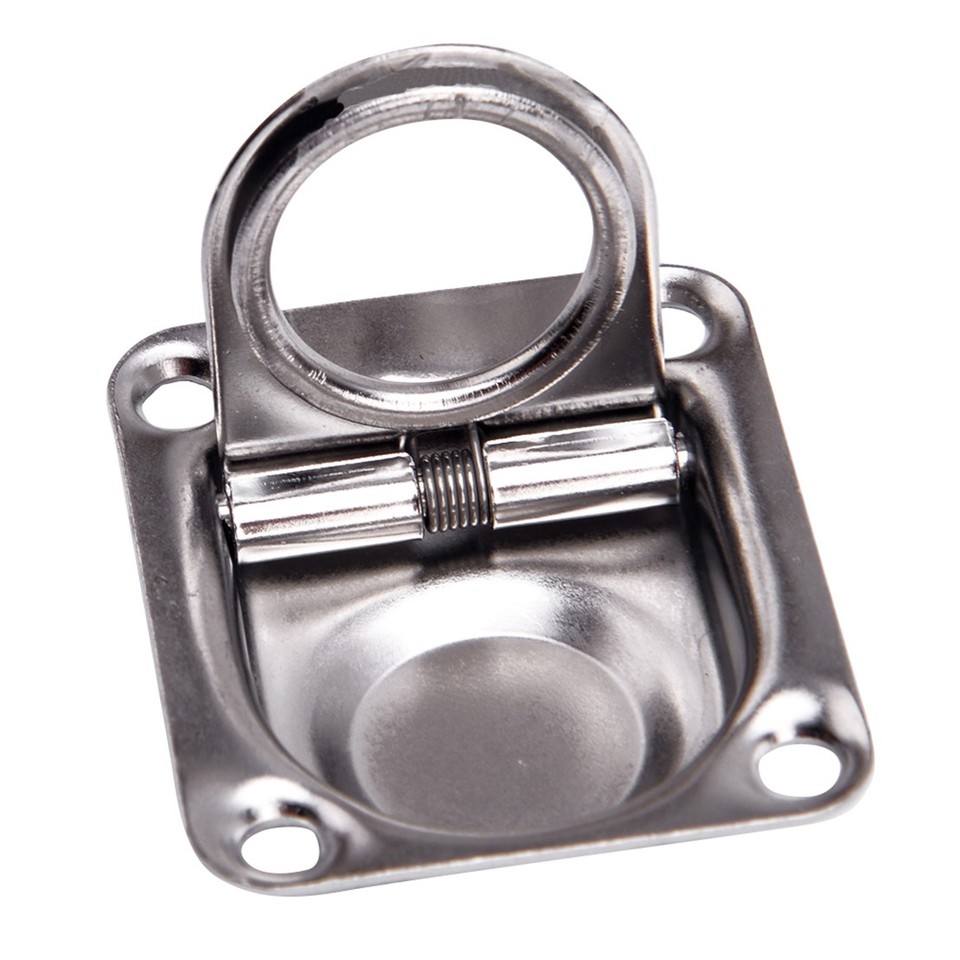 2x Silver Marine Boat Hatch Latch Flush Mount Pull Ring Lift Handle ...