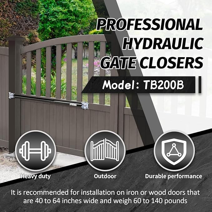 TB200B Hydraulic Automatic Heavy Duty Gate Auto Closer Outdoor Gate ...