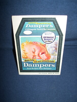 Wacky Packages Dampers Sticker Series 4 Tan Back 1973 | eBay