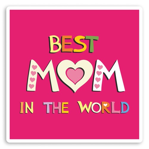 2 x 10cm Best Mom Vinyl Stickers - Mum Mothers Day Fun Laptop Sticker ...