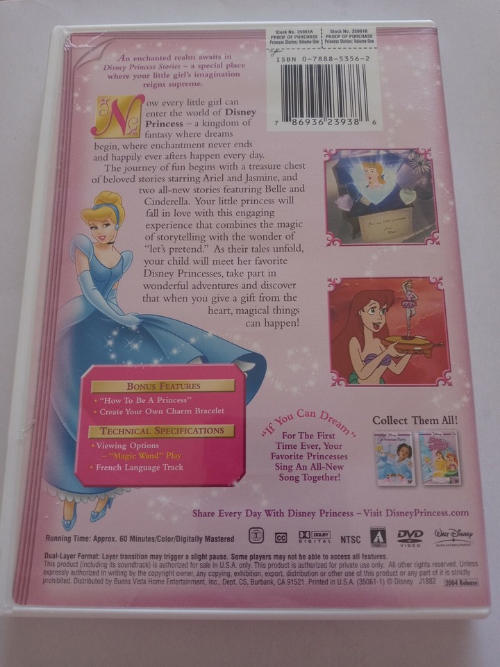 Disney Princess Stories Volume 1: A Gift From the Heart (DVD, 2004 ...