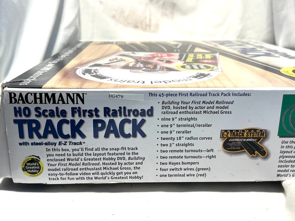 Bachman HO Scale First Railroad Track Pack 45 Pieces Complete NEW DG479 ...
