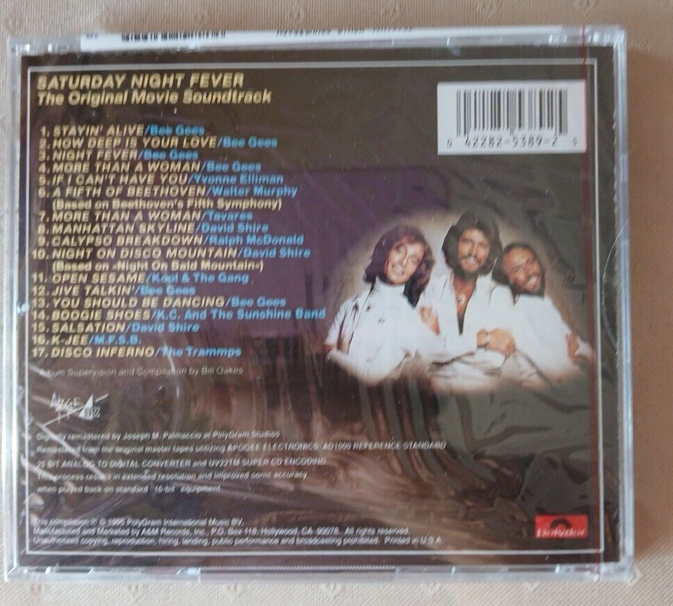 SATURDAY NIGHT FEVER CD MOVIE SOUNDTRACK BRAND NEW IN SHRINKWRAP, 1995 ...