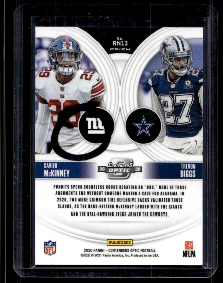2020 Panini Contenders Optic Round Numbers Holo New York Giants G39 New ...