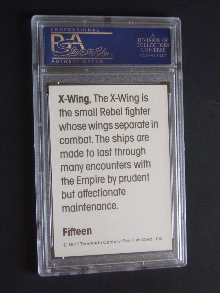 1977 Star Wars, Wonder Bread, X-Wing, Card #15, PSA-8 | eBay