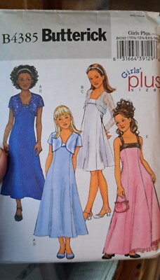 Girl Plus Size Butterick Pattern 4395 Size 14.5-16.5 UNCUT | eBay