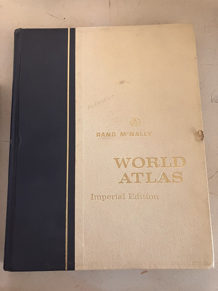 Rand McNally World Atlas Book Imperial Edition 1965 MCMLXV Maps MCM ...