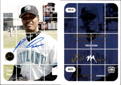 PABLO OZUNA 2001 JUST STUFF AUTOGRAPH ON-CARD AUTO PORTLAND SEA DOGS | eBay