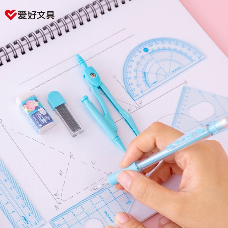 Compass for Geometry Drawing Tools Kit-Protractor and Compass Rulers ...