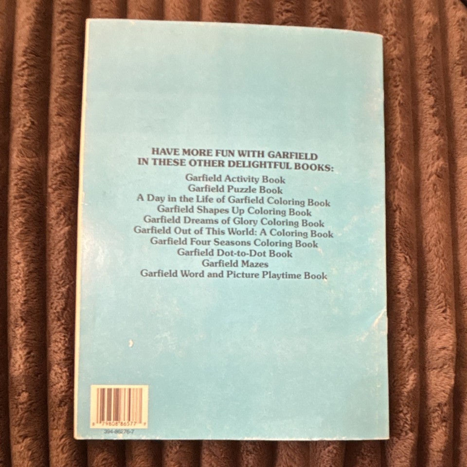 Happy House Books Garfield & Odie Coloring Book 1984 Cartoon Animation ...