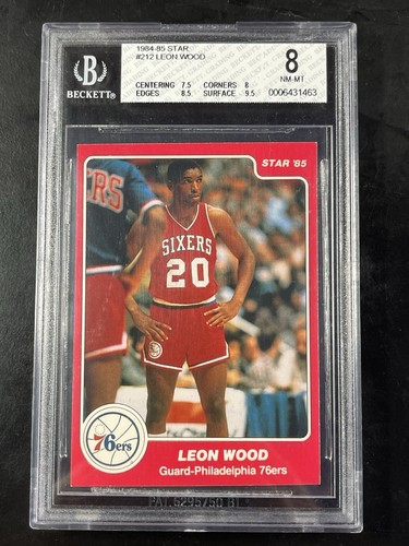 1984 STAR #212 LEON WOOD BGS 8 NM-MINT Philadelphia 76ers LEGEND ROOKIE ...
