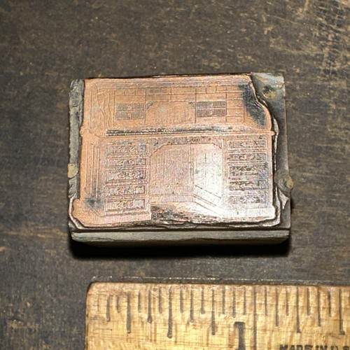 Print Block “ Secretary Desk/Bureau “ Copper Face Block! nice Details ...