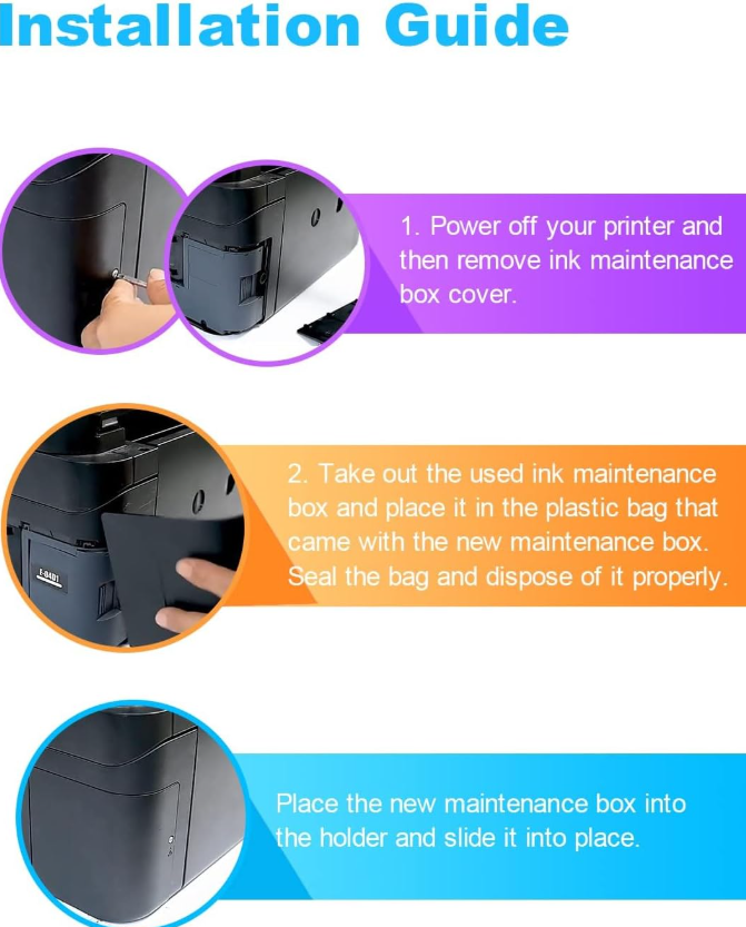 2x S2101 Maintenance Ink Box For Epson SureColor F170 Printer Waste Ink ...