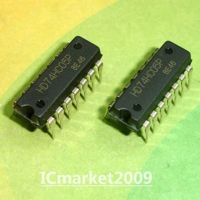 50 PCS HD74HC05P DIP-14 74HC05 SN74HC05N 74HC05N HC05 Hex Inverters ...