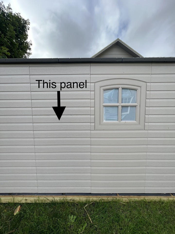 Lifetime Side Wall Panel 1013592 Spare Parts Resin Outdoor Storage Shed ...