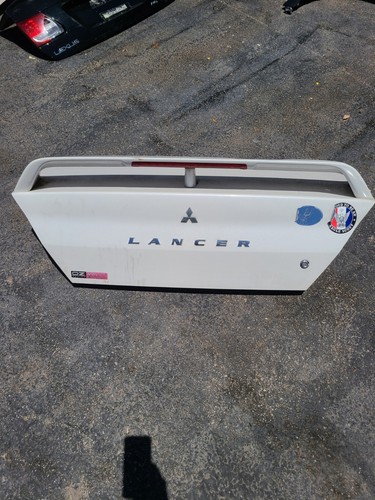 2000-2005 MITSUBISHI LANCER OZ RALLY TRUNK LID, WHITE, SPOILER w/ BRAKE ...