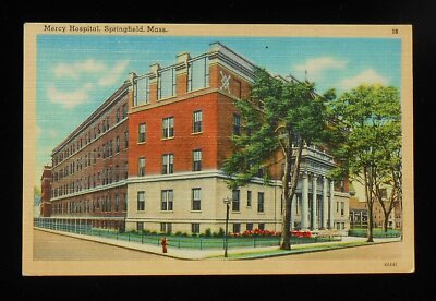 1950s Mercy Hospital Fireplug Springfield MA Hampden Co Postcard ...