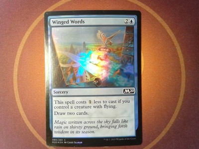 Foil Winged Words - M20 - Magic the Gathering - Mtg blue | eBay