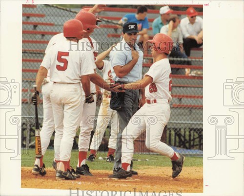 1991 Press Photo Houston college baseball player Rusty Smajstrla vs ...