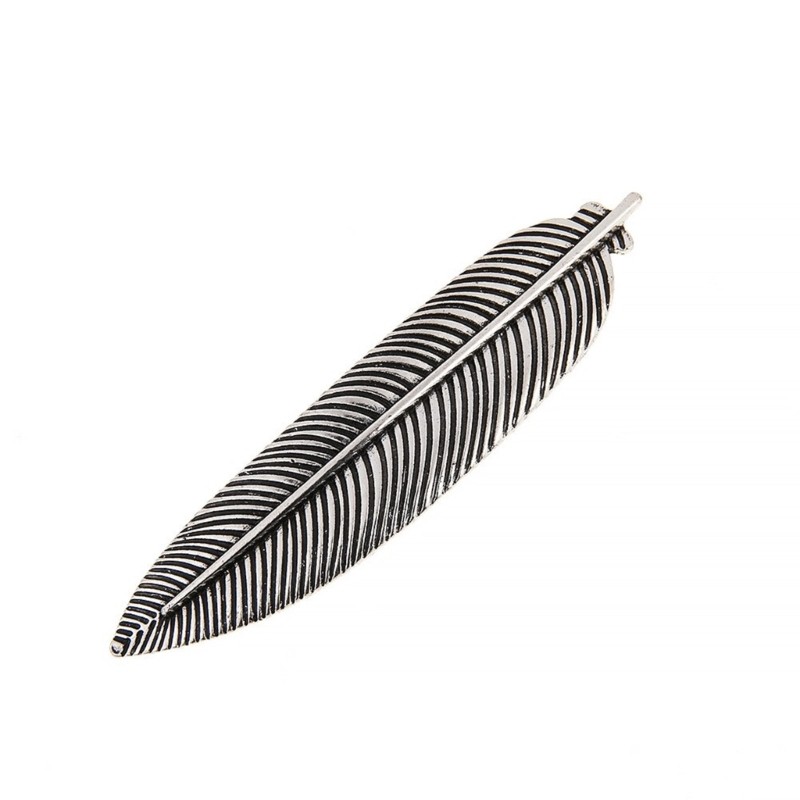 Metallic Leaf Shaped Hair Clip Vintage Spring Clip Hairpin Girl Hair ...