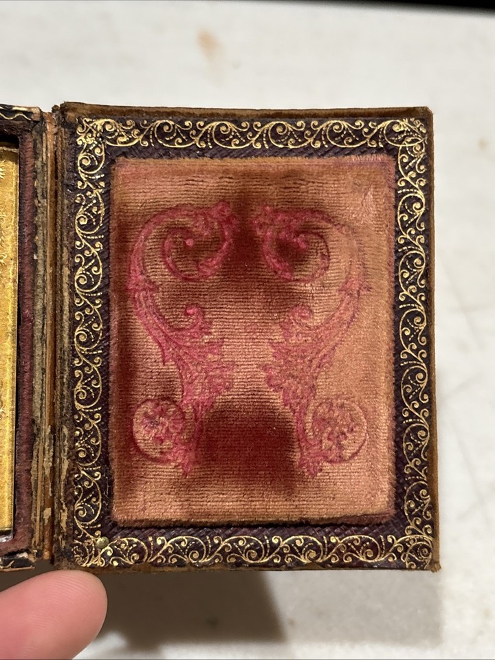 9th Plate Antique 1840s Man Daguerreotype Photo Odd Locking Velvet Case ...