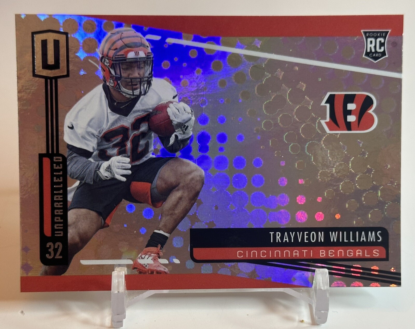 2019 Panini Unparalleled Trayveon Williams Rookie RC Card #236 Bengals ...