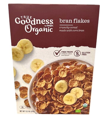 True Goodness by Meijer Organic Bran Flakes Cereal 13.2 oz | eBay