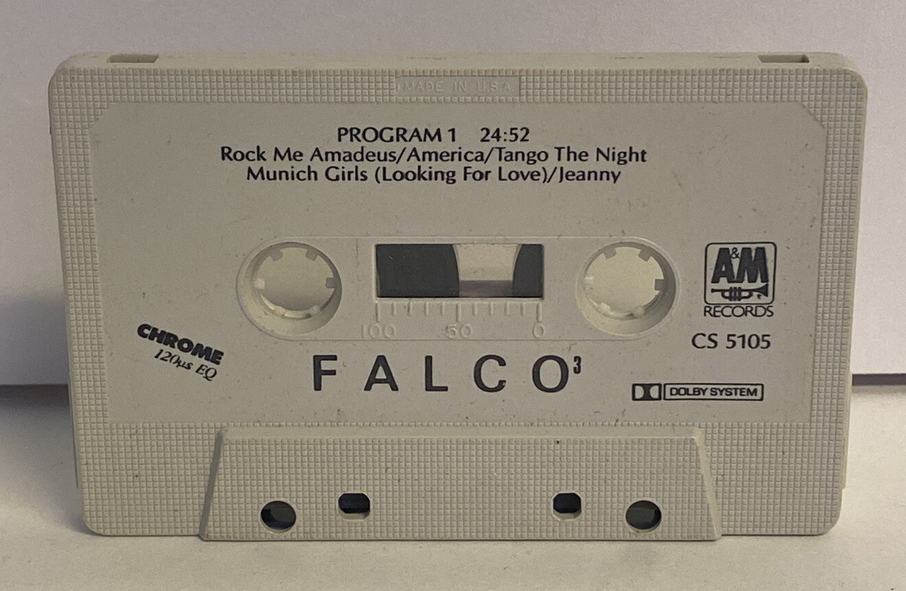 FALCO 3 Cassette Tape 1986 Electronic Synth Pop Rare Untested | eBay